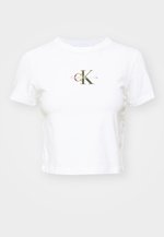 Calvin Klein Jeans MONOLOGO GRAPHIC BABY TEE - T-shirt imprimé - bright white/blanc - ZALANDO.FR