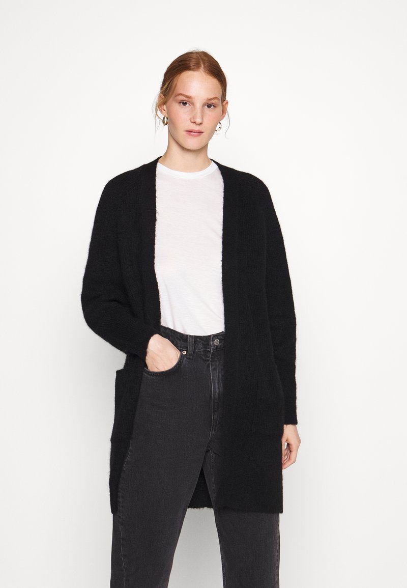 Selected Femme SLFLULU LONG CARDIGAN - Cardigan - black - Zalando.ie