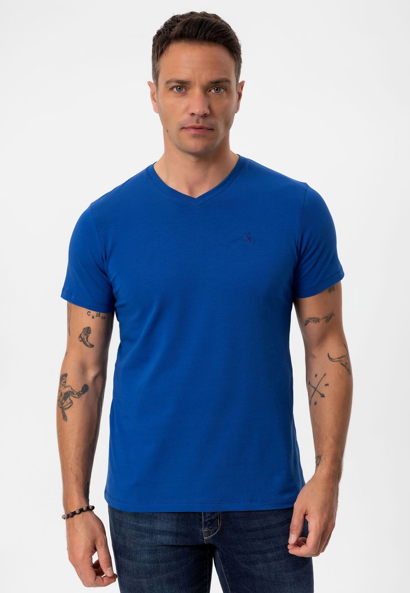 dandalo CARLO - T-shirt basic - vivid blue/blu screziato - Zalando.it