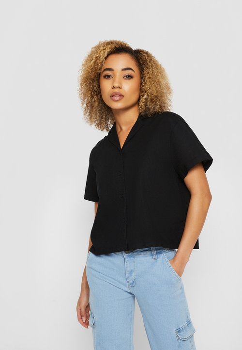 QS IM BOXY FIT - Bluse - schwarz - Zalando.ch