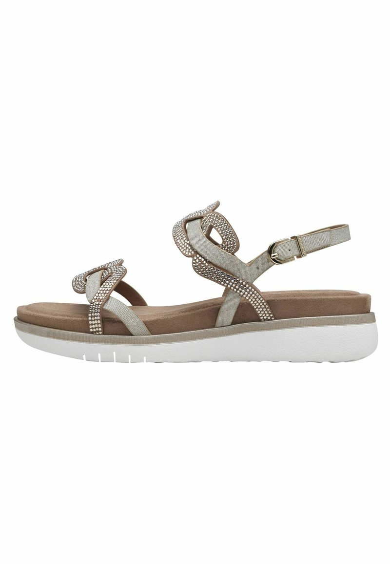 Tamaris Sandalen met plateauzool - almond comb/bruin - Zalando.nl