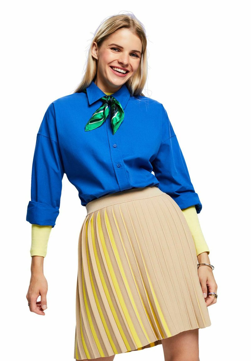 Esprit COMPACT - Button-down blouse - bright blue/blue - Zalando.ie