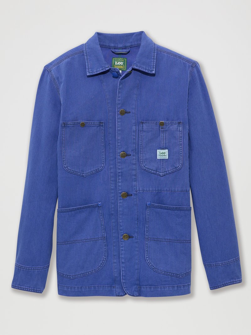 Lee LEE x CRAYOLA CHORE COAT - Denim jacket - overdye violet blue/dark ...