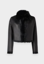 STUDIO ID JACKET - Leather jacket - black - Zalando