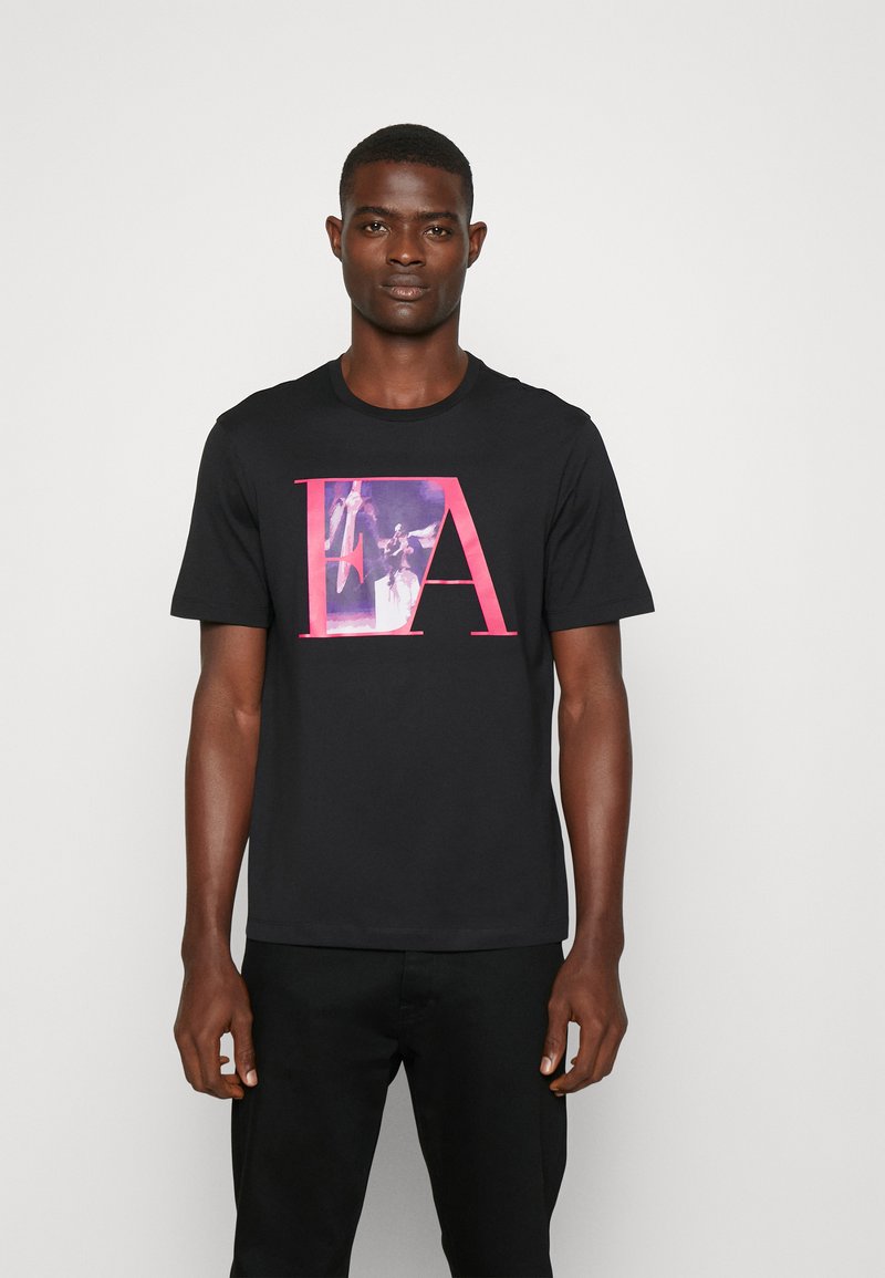 Emporio Armani T-Shirt print - nero/schwarz - Zalando.de