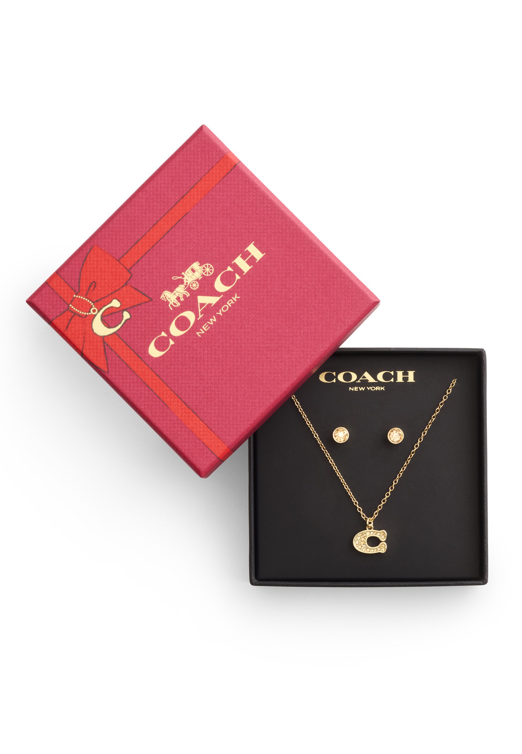 Coach necklace and earring set store