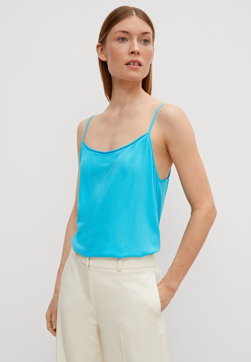 comma IM FABRICMIX - Top - türkis - Zalando