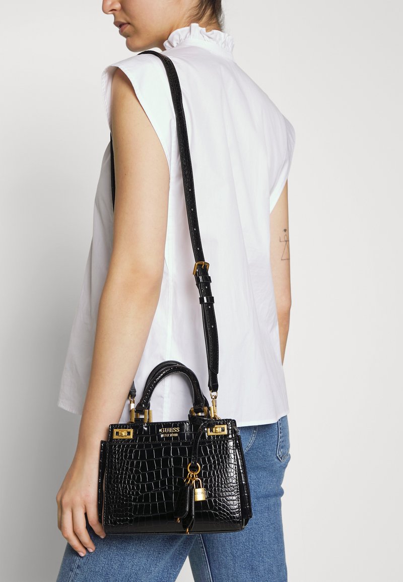 Guess KATEY CROC MINI - Bolso de mano - black/negro - Zalando.es