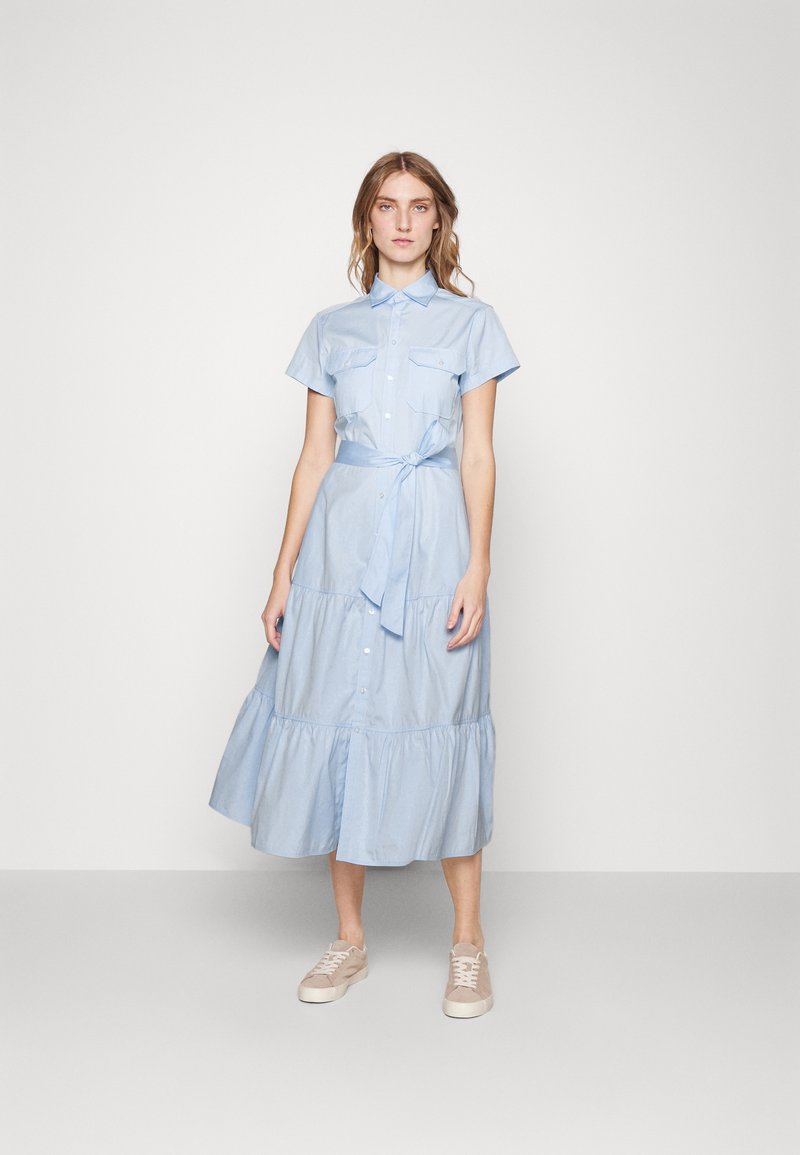 Polo Ralph Lauren SHORT SLEEVE DAY DRESS - Shirt dress - light blue - Zalando.co.uk