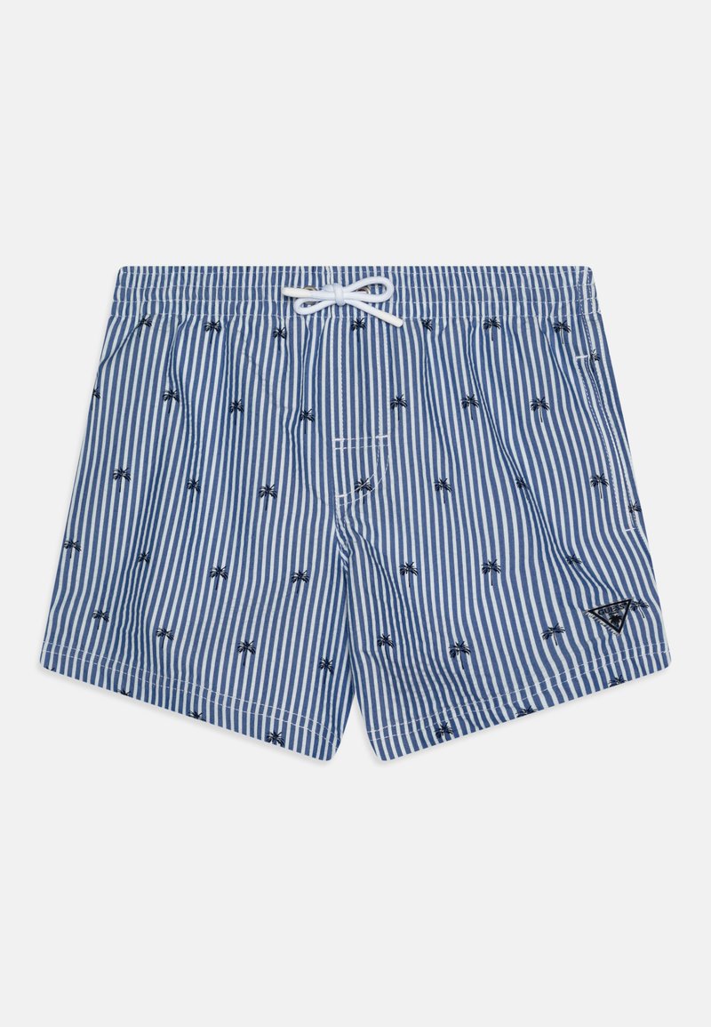Guess JUNIOR SWIMWEAR TRUNK MINI ME - Badeshorts - white/blue/blau ...