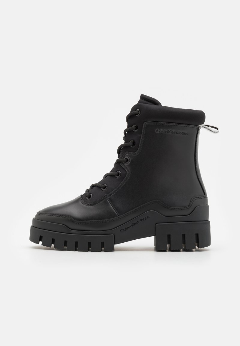 Calvin Klein Jeans BOOT MID LACEUP - Plateaustøvletter - black/sort ...