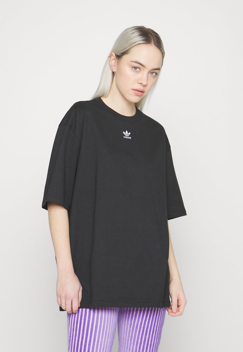 adidas Originals ADICOLOR ESSENTIALS - Basic T-shirt - black - Zalando ...