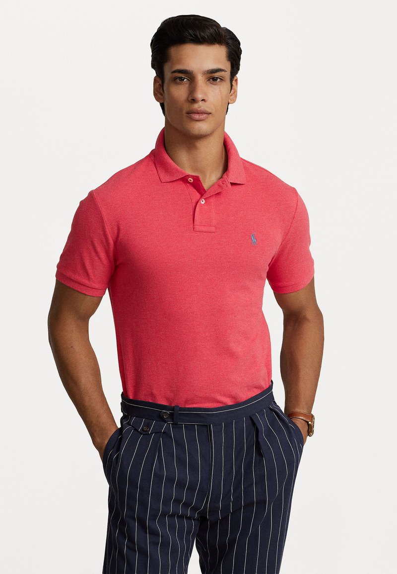 Polo Ralph Lauren SHORT SLEEVE - Polo - rosette heather/rojo oscuro ...