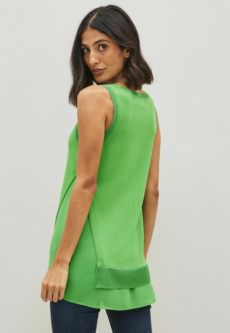 Next ASYMMETRIC KNIT TANK LAYER TOP - Top - bright green/grün - Zalando.at