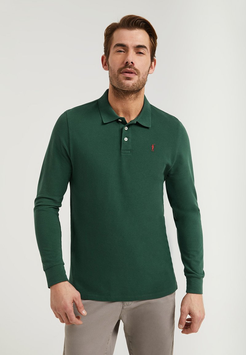 Polo Club LONG SLEEVE REGULAR FIT - Polo - bottle green/verde - Zalando.es