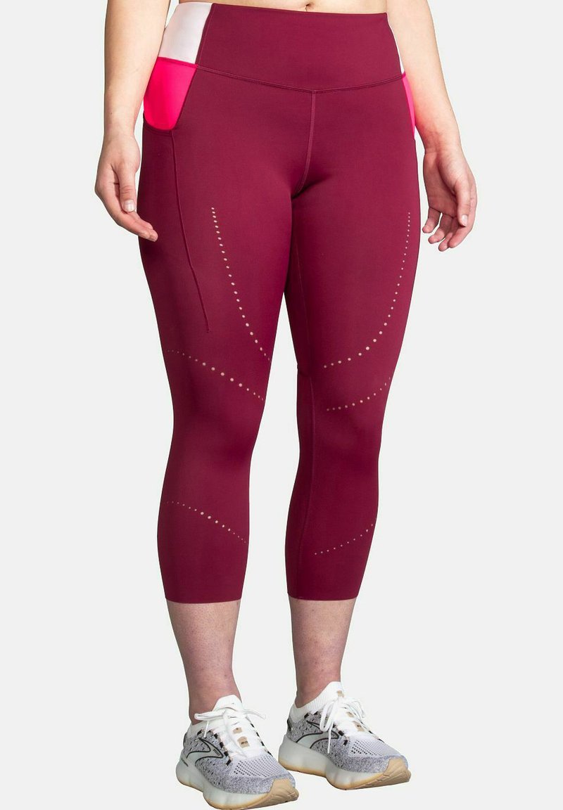 Brooks METHOD 3/4 TIGHT - 3/4 Sporthose - razzmatazz quartz hyper pink ...