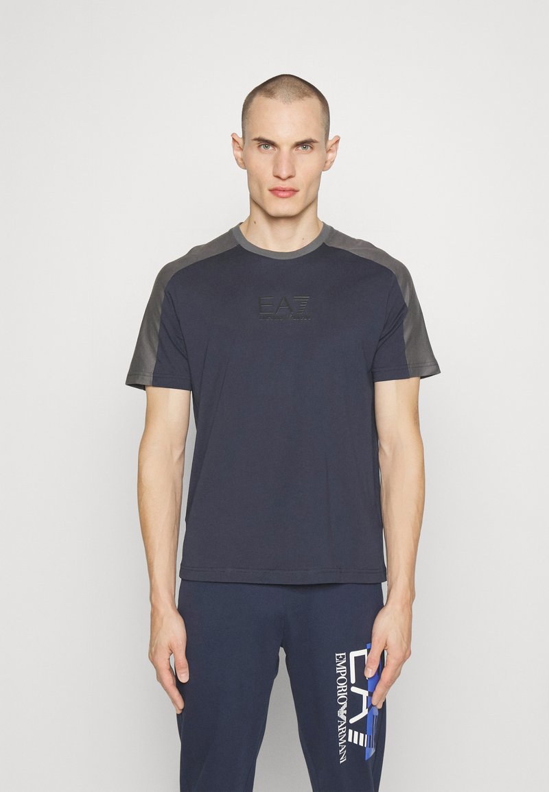 EA7 Emporio Armani Print T-shirt - blu navy/dark blue - Zalando.ie