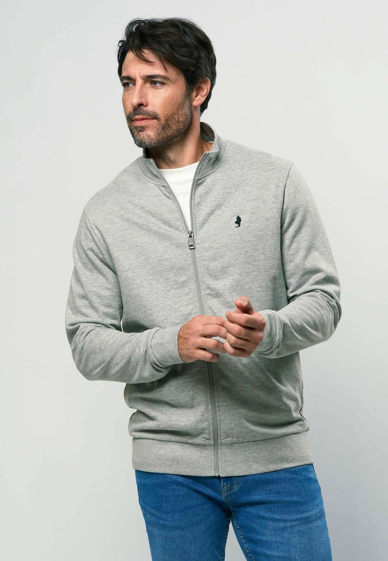 MCS JONES - Sweat zippé - grey melange/gris - ZALANDO.FR
