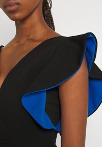 WAL G. V NECK RUFFLE SLEEVE MIDI DRESS - Kokteilikleit/peokleit - black ...