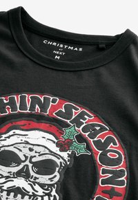 Next CHRISTMAS - T-Shirt print - santa skull black/schwarz - Zalando