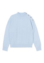 Cache Cache MIT STEHKRAGEN UND ZOPFMUSTER - Jersey de punto - bleu ...