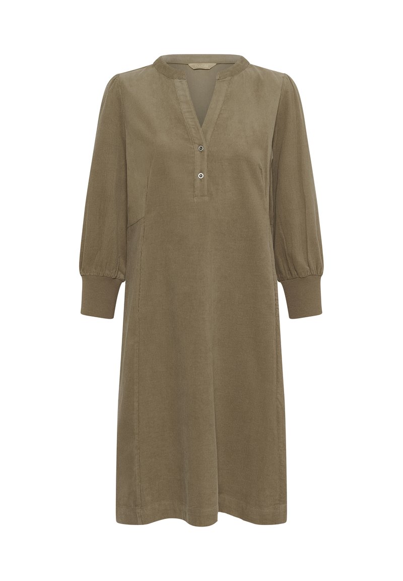 Culture CURHAENA - Robe chemise - timber wolf/beige chiné - ZALANDO.FR