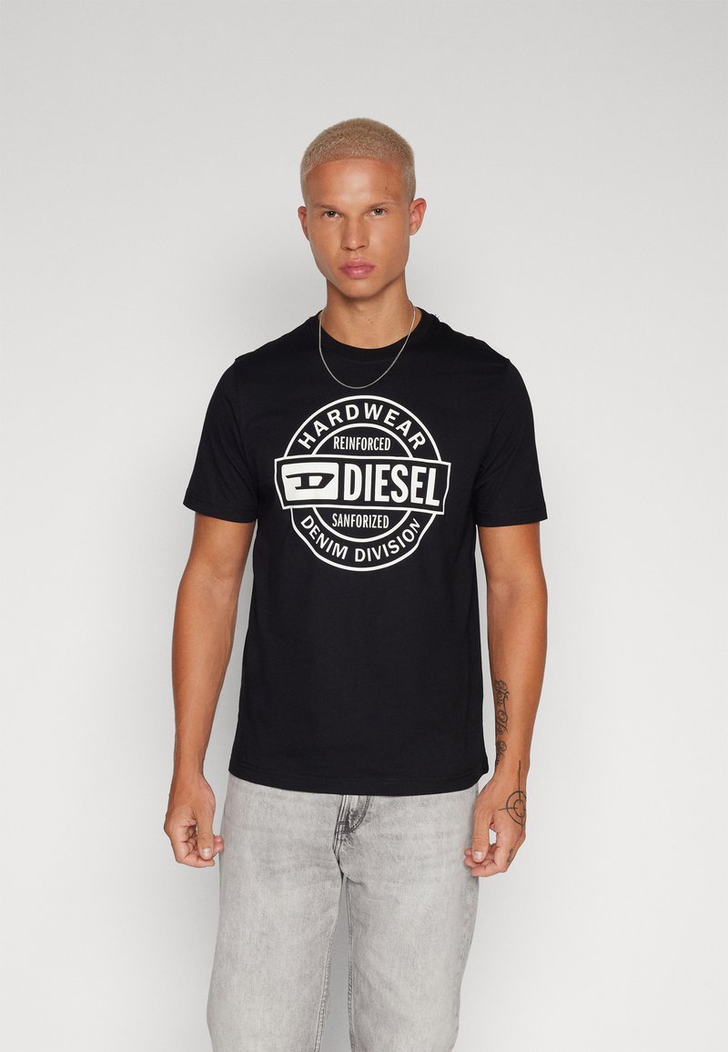 Diesel JUST GENDERLESS UNISEX - Print T-shirt - black - Zalando.co.uk
