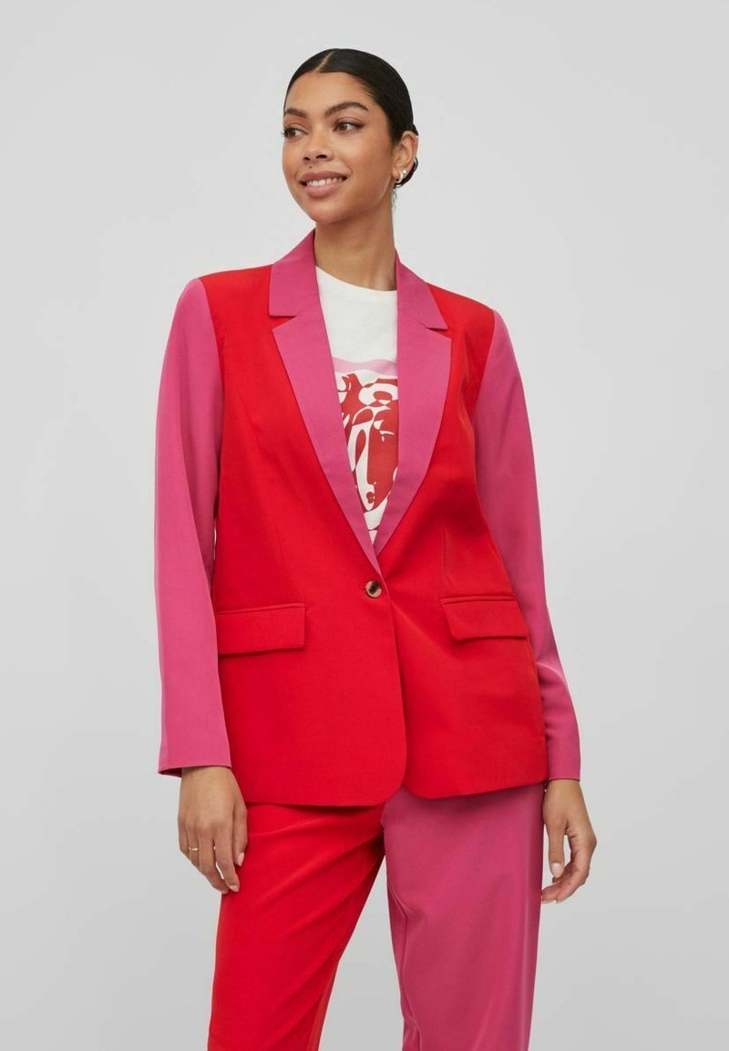 VILA COLORBLOCK - Blazer - pink yarrow/pink - Zalando.de
