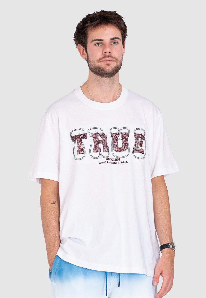 True Religion Print T-shirt - white - Zalando