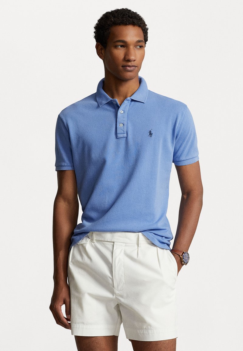 Polo Ralph Lauren CUSTOM SLIM FIT SPA TERRY POLO - Polo shirt - harbor ...