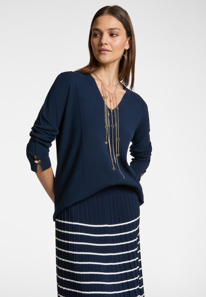 Elena Mirò CON SCOLLO A V - Maglione - blu - Zalando.it