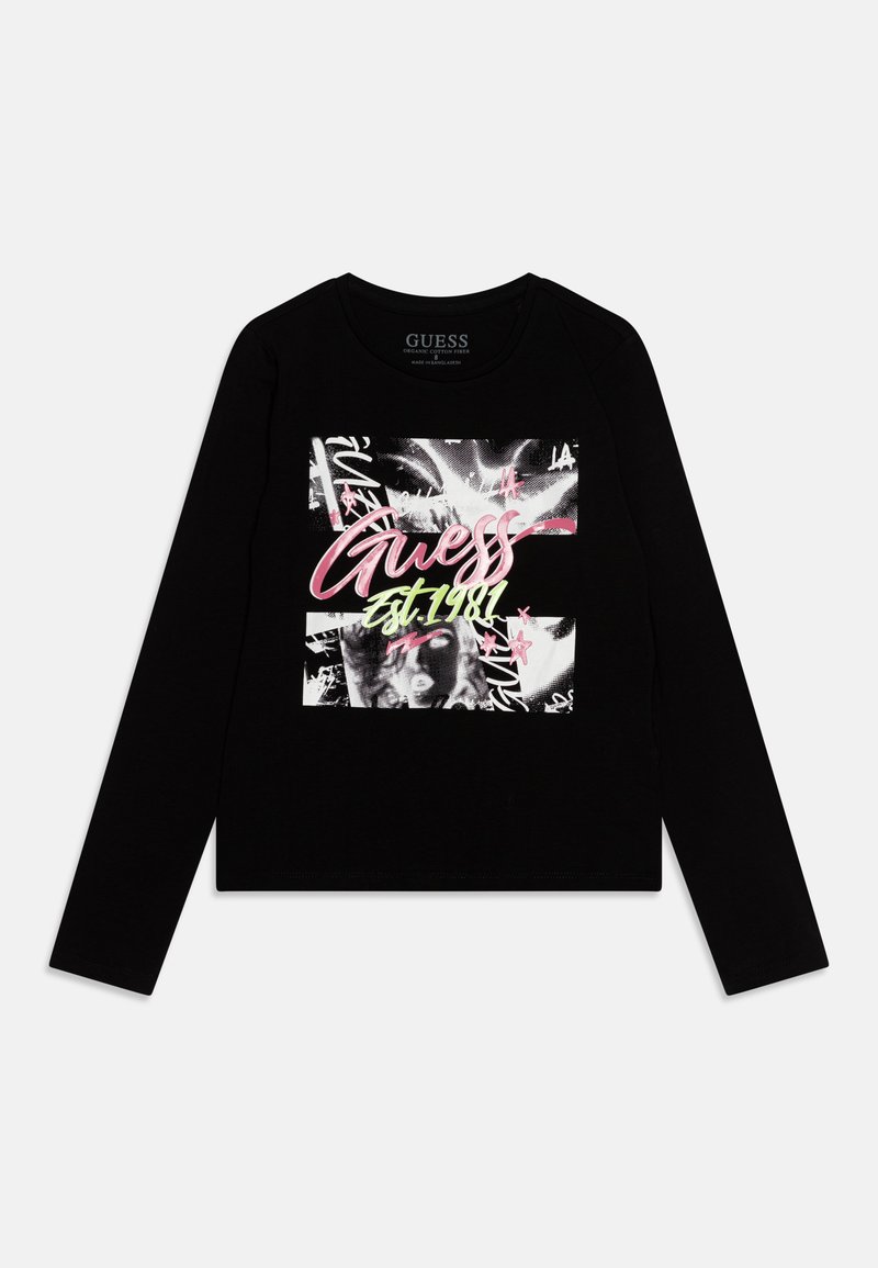 Guess JUNIOR HIGH LOW - Longsleeve - jet black/zwart - Zalando.nl