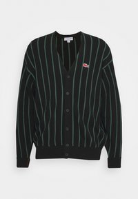 Lacoste EXCLUSIVE UNISEX - Adīta jaka - black/sequoia/melns - Zalando.lv