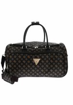 Guess WILDER DUFFEL - Wheeled suitcase - brown/dark brown - Zalando