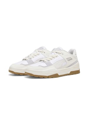 Puma SLIPSTREAM UNISEX - Sneakers laag - white/warm white/dusty tan/wit ...