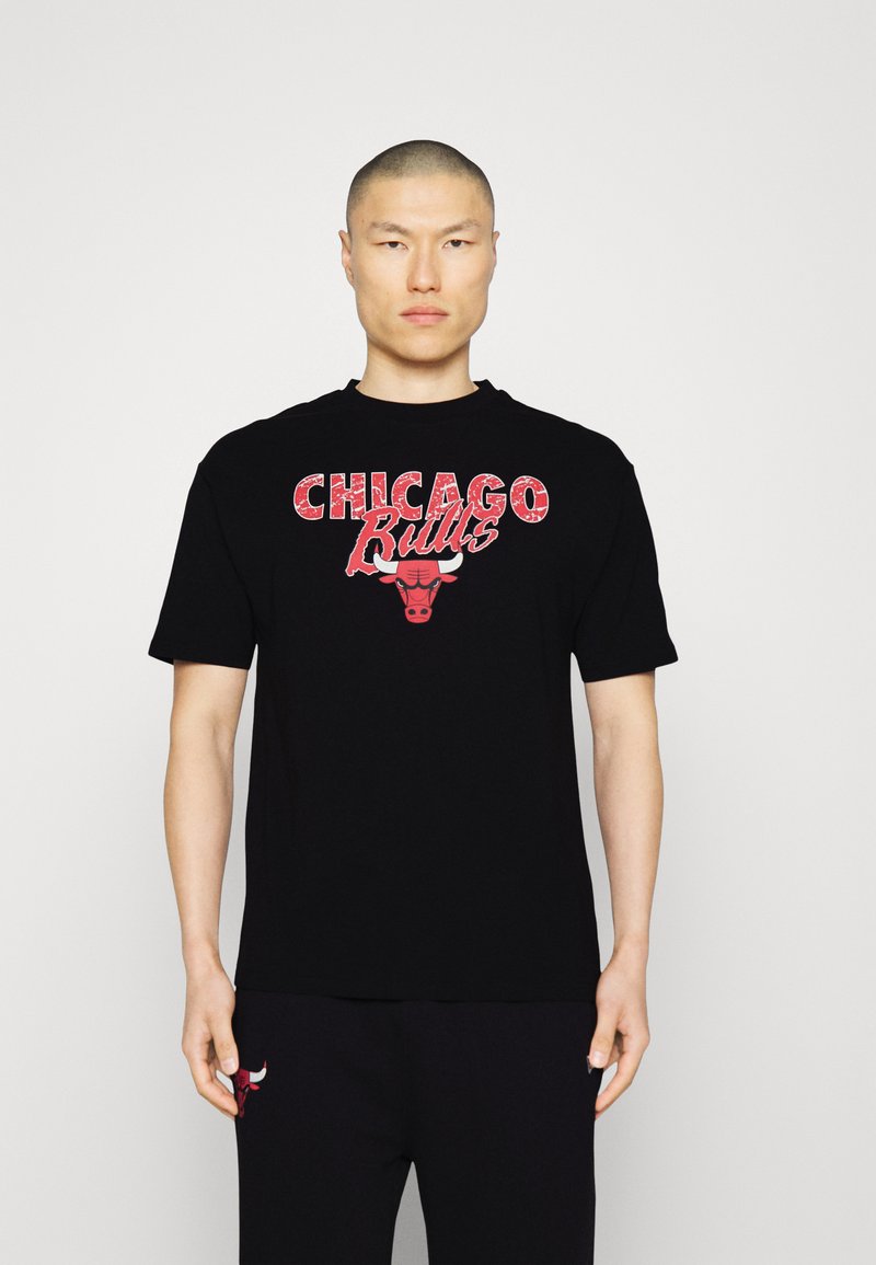 New Era NBA CHICAGO BULLS TEAM SCRIPT TEE - Club wear - black - Zalando.ie