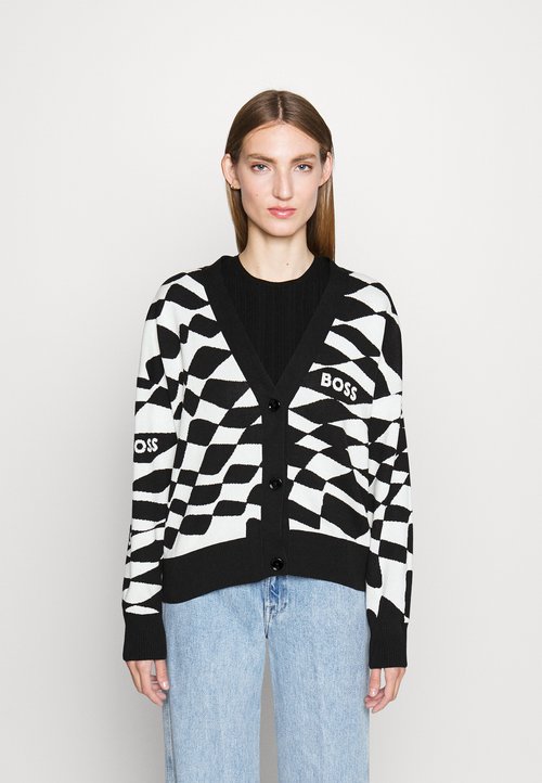 BOSS FABOSA - Strickjacke - patterned/schwarz - Zalando.ch