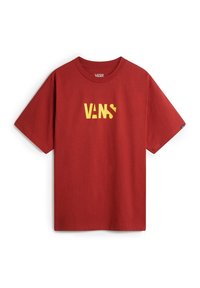 Vans SOMBRA LOOSE FIT - Triko s potiskem - red ochre/tmavě červená ...