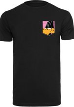 F4NT4STIC LOONEY TUNES DAFFY - T-shirt print - black/zwart - Zalando.nl