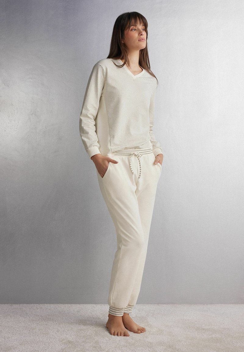 Intimissimi CREAMY STRIPES - Pyjamasbyxor - j avorio crema/beige ...