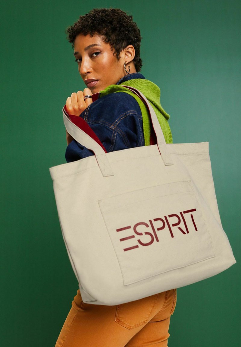 Esprit AUS MIT LOGODESIGN - Tote bag - ice/off-white - Zalando