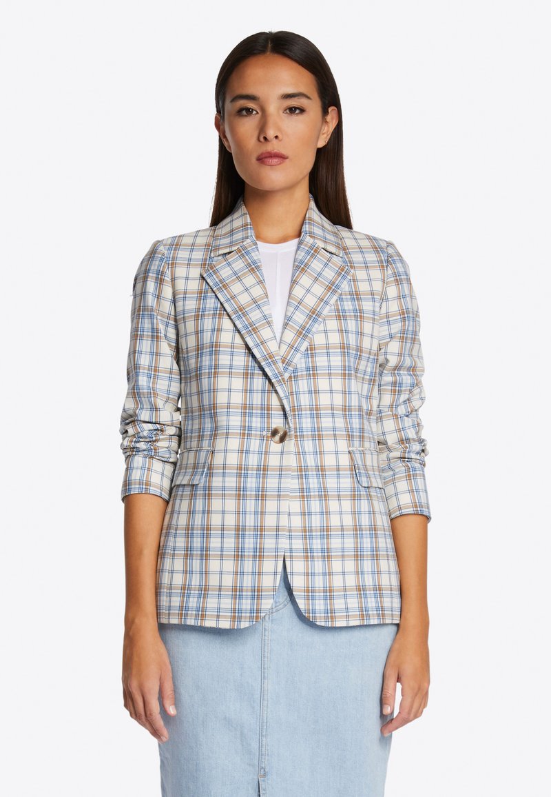 Rich & Royal KARIERTER - Blazer - natural clay/light brown - Zalando.ie