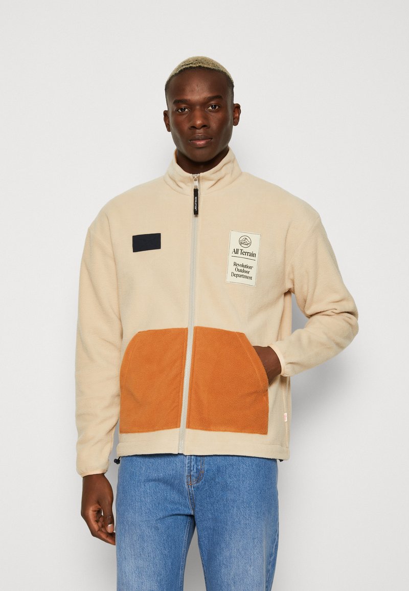 REVOLUTION LOOSE JACKET WITH POUCH POCKET - Fleecejas - offwhite/crème ...