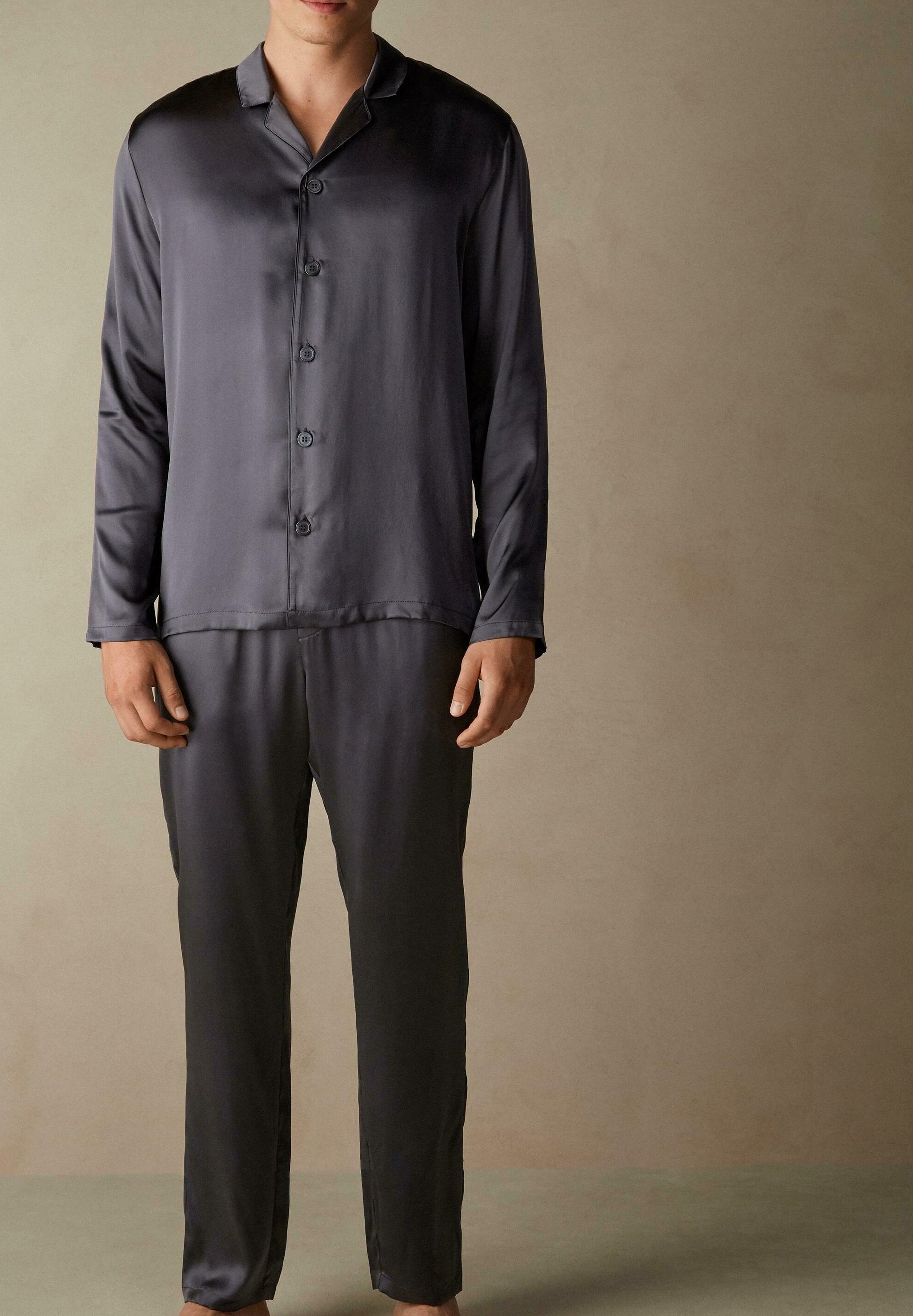 Intimissimi PIPING - Pyjama - grigio dark/dunkelgrau-meliert - Zalando.ch