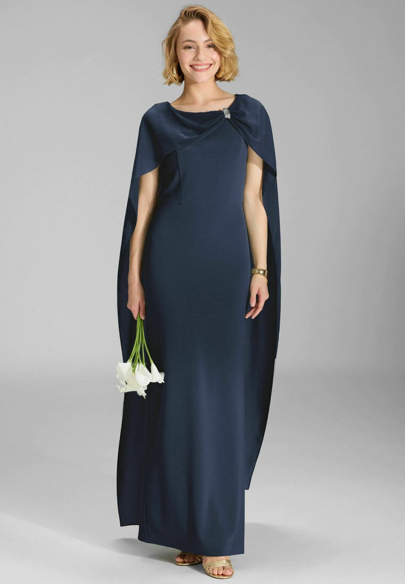 Swing AUS CREPE MIT UND ZIERTEIL - Occasion wear - navy/blue - Zalando