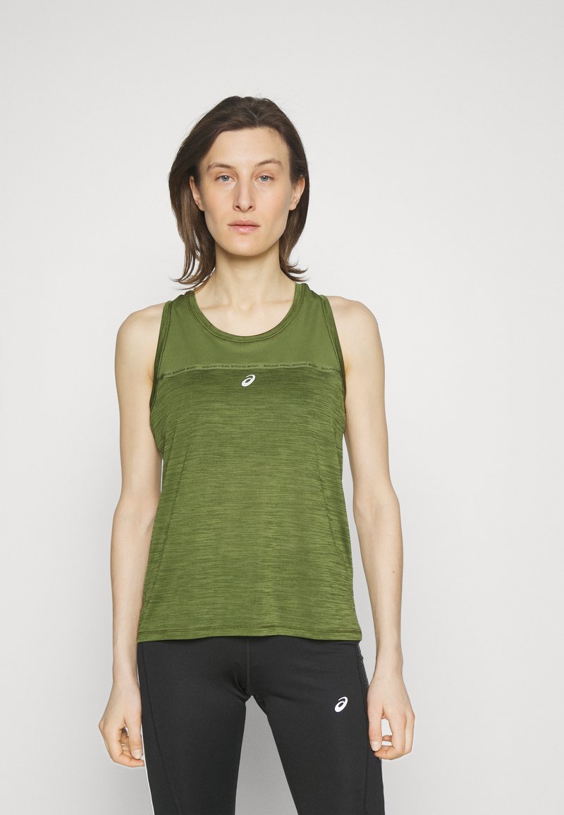 ASICS RACE TANK - Top - cactus/mantel green/khaki - Zalando.ch