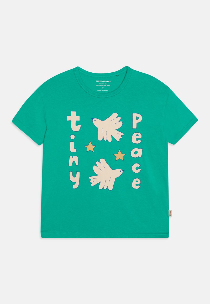 TINYCOTTONS PEACE TEE UNISEX - T-shirt print - emerald/groen - Zalando.nl