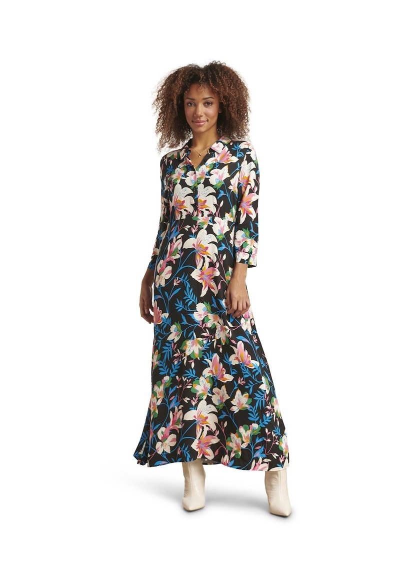 Smashed Lemon FLARED WITH BRIGHT FLORAL PRINT - Maxikleid - black ...