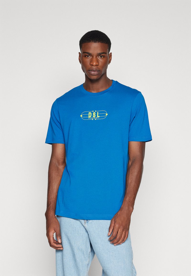 Diesel JUST UNISEX - Print T-shirt - blue - Zalando.co.uk