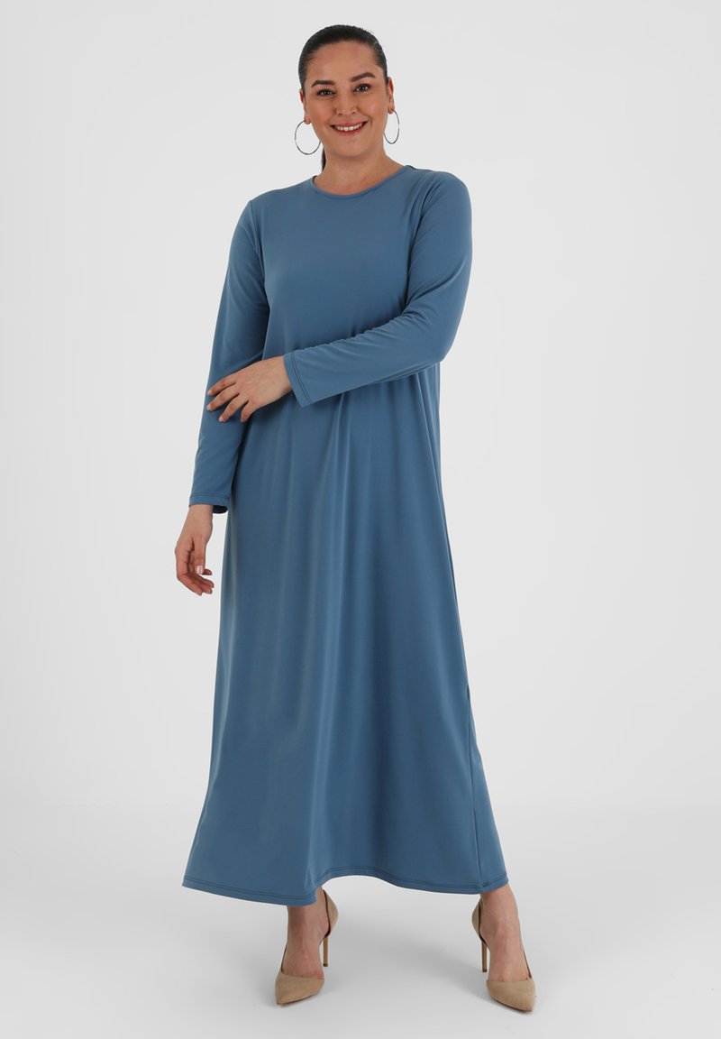 Modanisa CREW NECK - PLUS SIZE - ALIA - Maxiklänning - dark blue ...